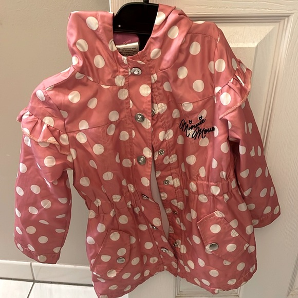 Disney | Jackets & Coats | Minnie Mouse Rain Coat With The Cutest Hood ...